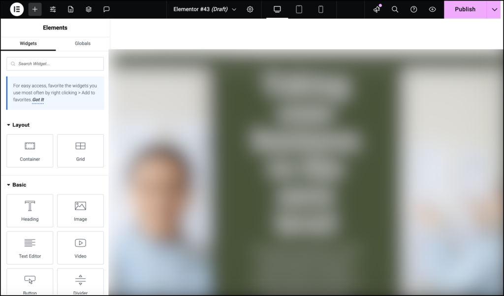 Configure Site Settings | Elementor