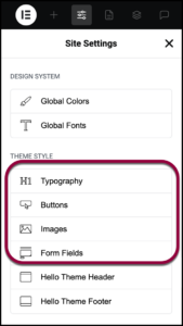Set a Theme Style | Elementor
