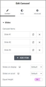 Carousel Widget » Elementor