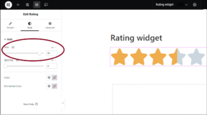 Rating widget | Elementor