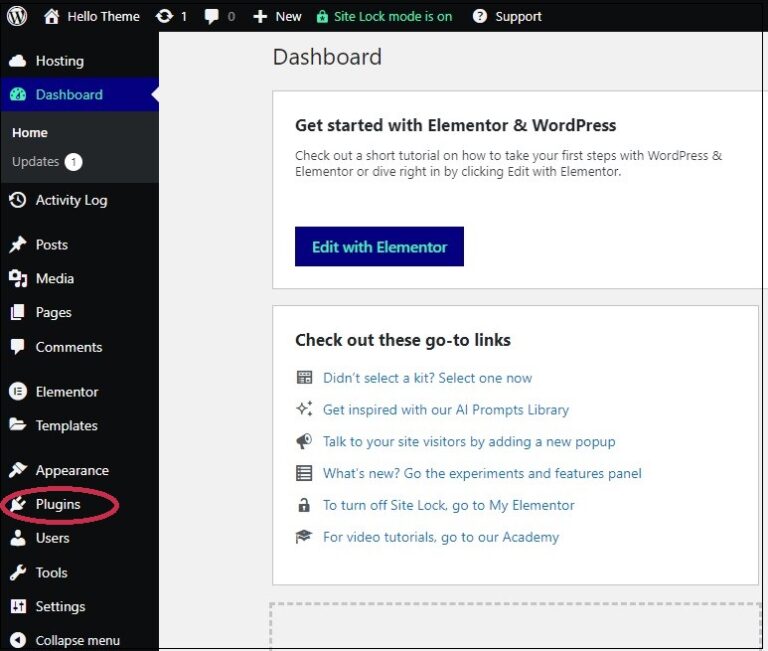 Install & Activate Elementor Core » Elementor