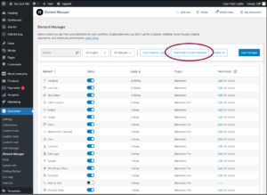 Element Manager | Elementor