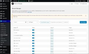 Element Manager » Elementor