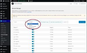 Element Manager » Elementor