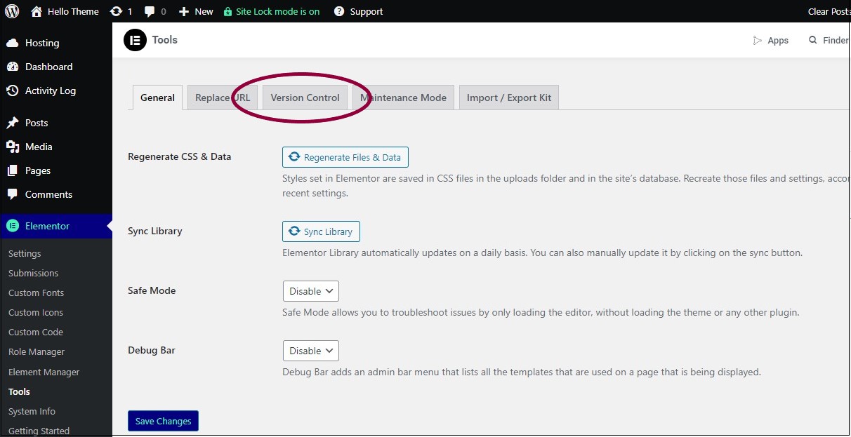 Rollback To A Previous Version Of Elementor » Elementor