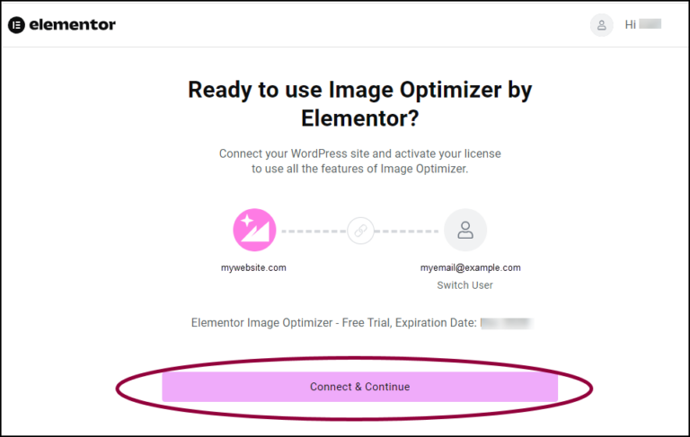 Install, activate and connect the Image Optimizer | Elementor
