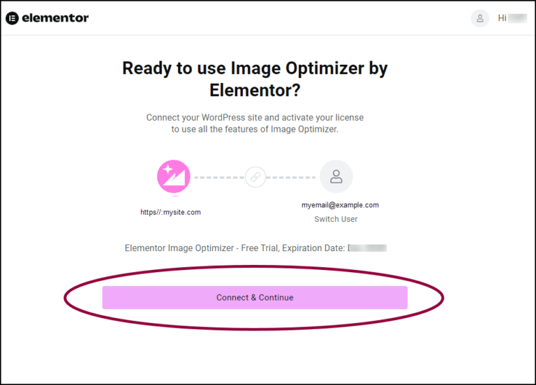 Install, activate and connect the Image Optimizer | Elementor