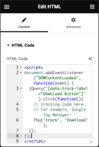 Track the number of button clicks | Elementor