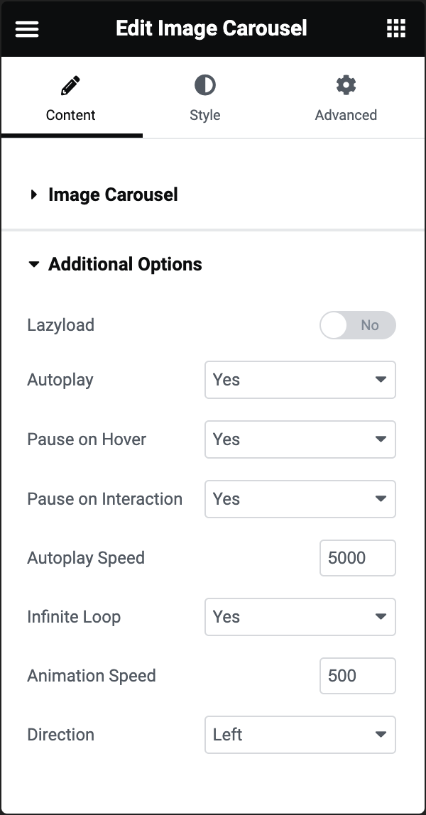 Image Carousel Widget | Elementor