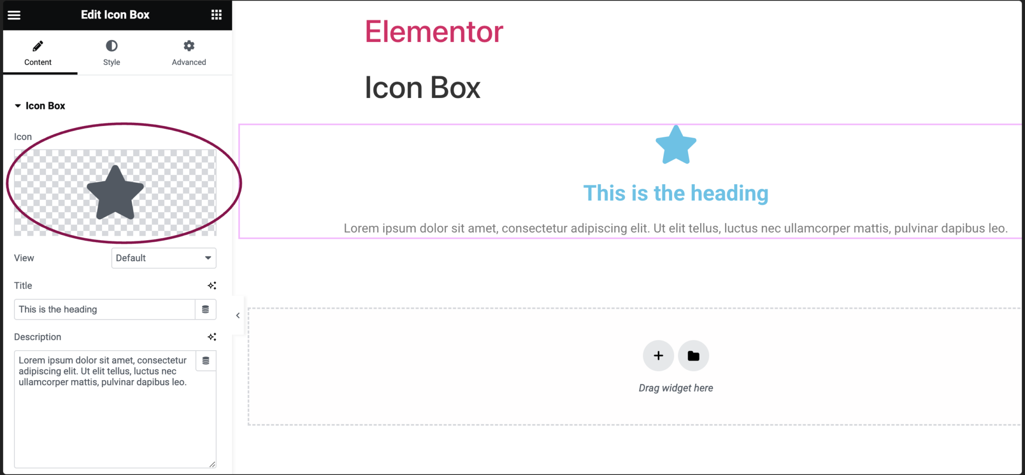 Icon Box widget | Elementor