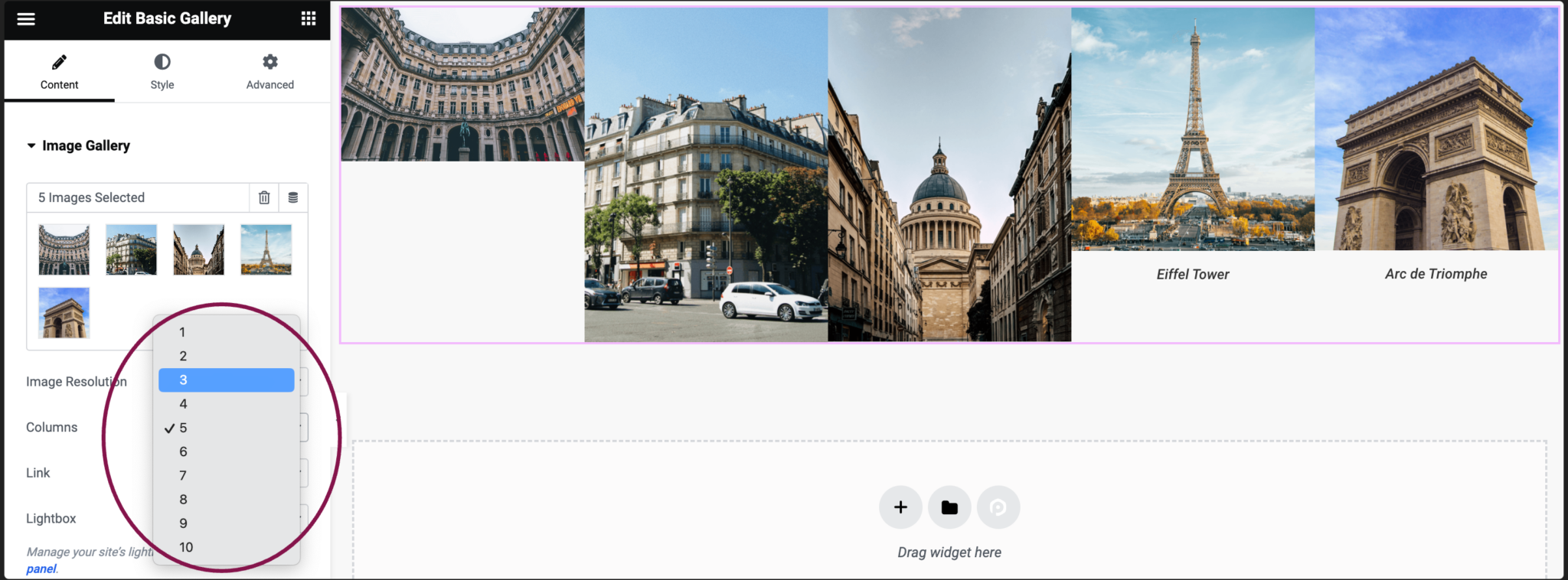 Basic Gallery widget | Elementor