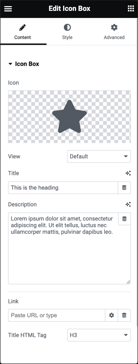 Icon Box widget | Elementor