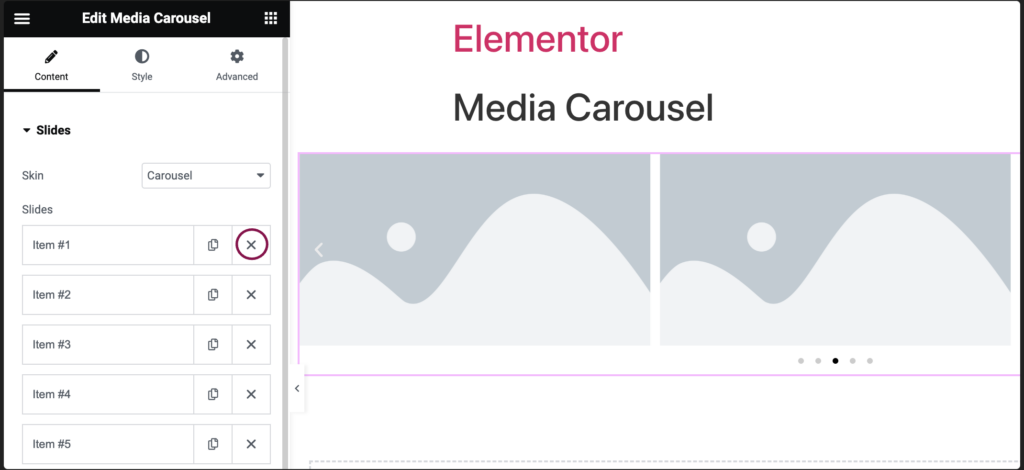 Media Carousel widget | Elementor