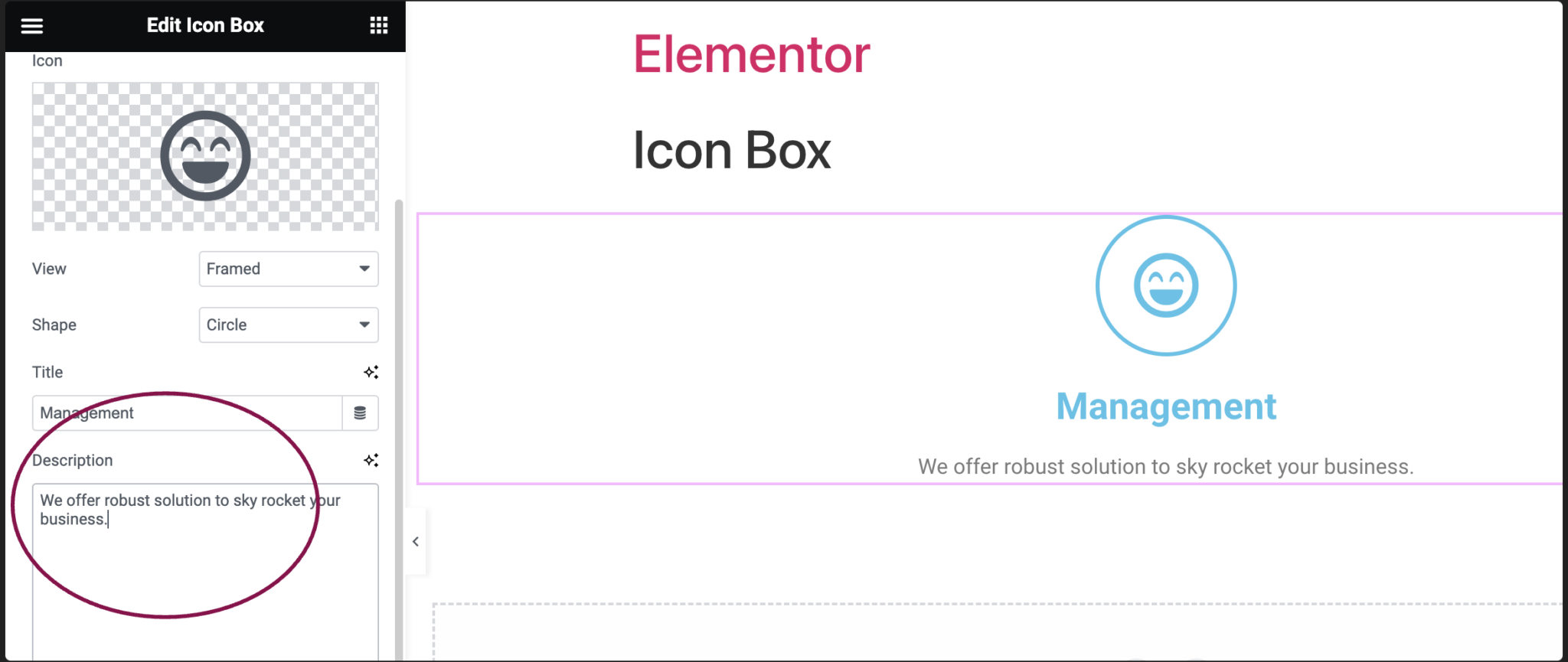 Icon Box widget | Elementor