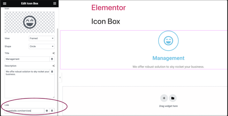Icon Box widget | Elementor
