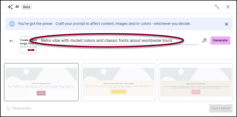 Use AI to create containers based on an existing page | Elementor