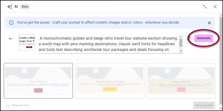 Use AI to create containers based on an existing page | Elementor