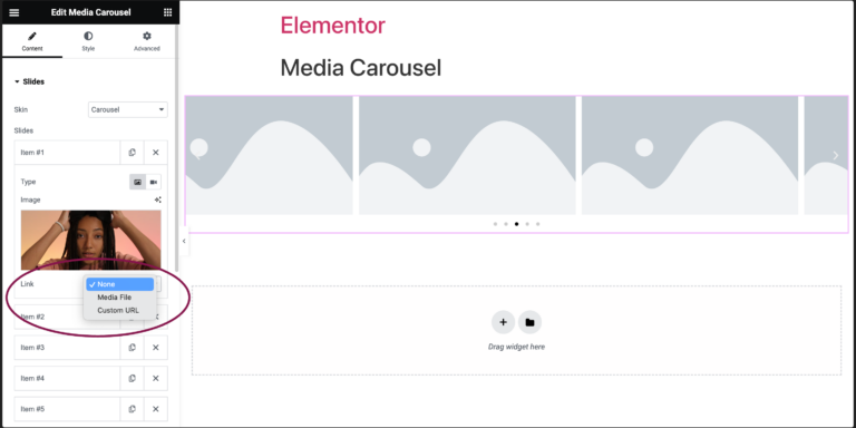 Media Carousel widget | Elementor