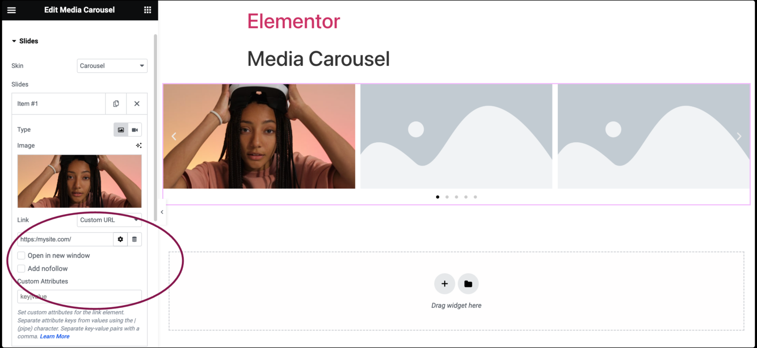 Media Carousel widget | Elementor