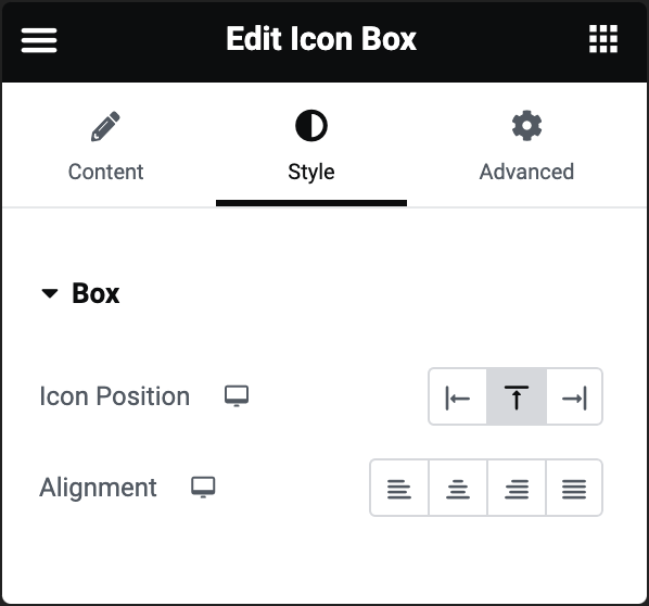Icon Box Widget » Elementor