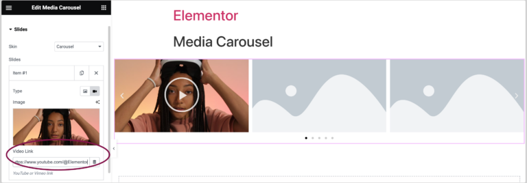 Media Carousel widget | Elementor