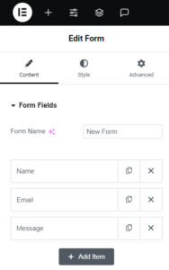 Form Invalid error | Elementor