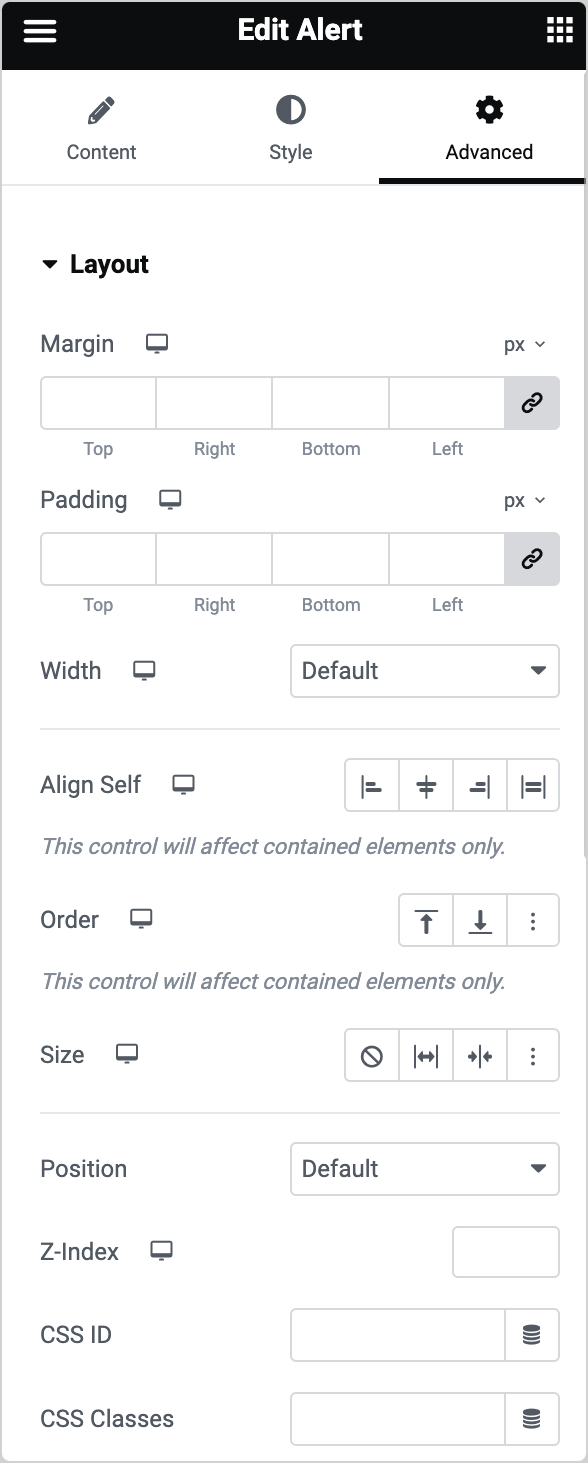 Alert widget | Elementor