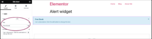 Alert widget | Elementor