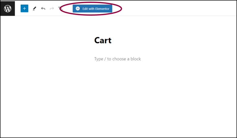 Error message when using the WooCommerce block | Elementor