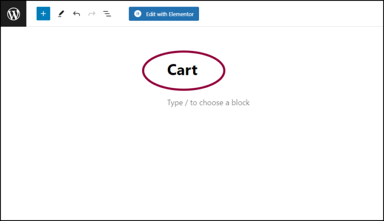 Error message when using the WooCommerce block | Elementor