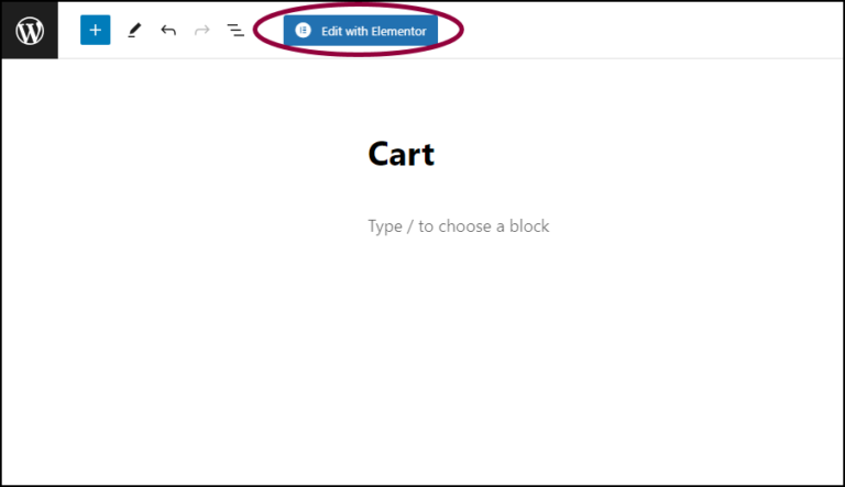 Error message when using the WooCommerce block | Elementor