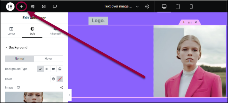 Add text over image in Elementor | Elementor