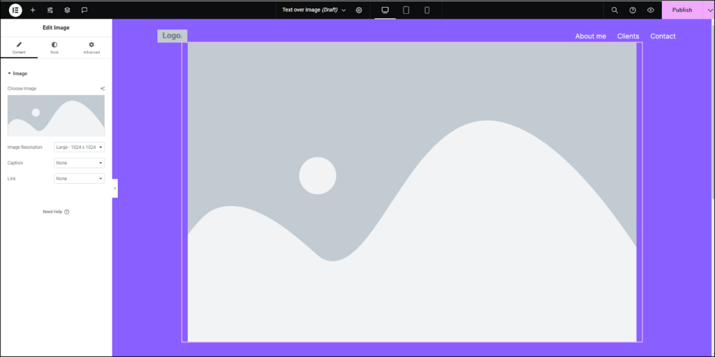 Add text over image in Elementor | Elementor