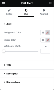 Alert widget | Elementor