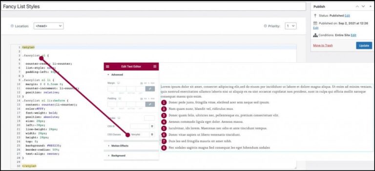 Add custom code | Elementor