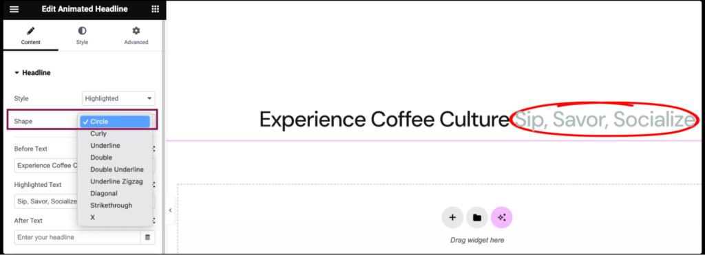 Animated Headline widget | Elementor
