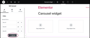 Carousel widget | Elementor