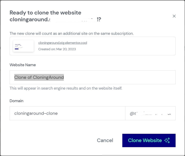 Clone an Elementor Host site | Elementor