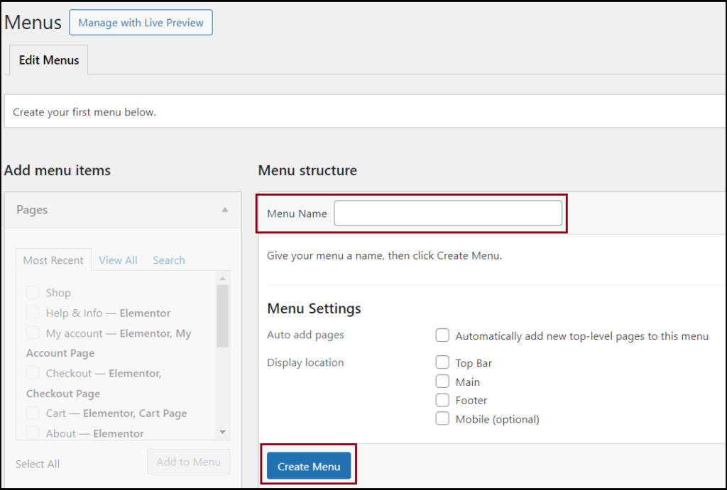 Create a dropdown menu | Elementor