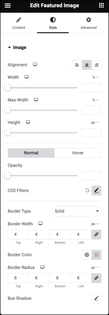 Featured Image widget | Elementor