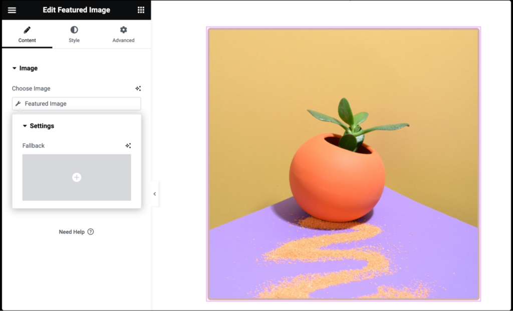 Featured Image widget | Elementor