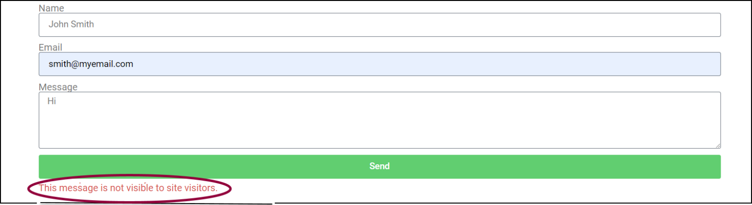 “Not Visible For Site Visitors” Error On Submitting Form » Elementor