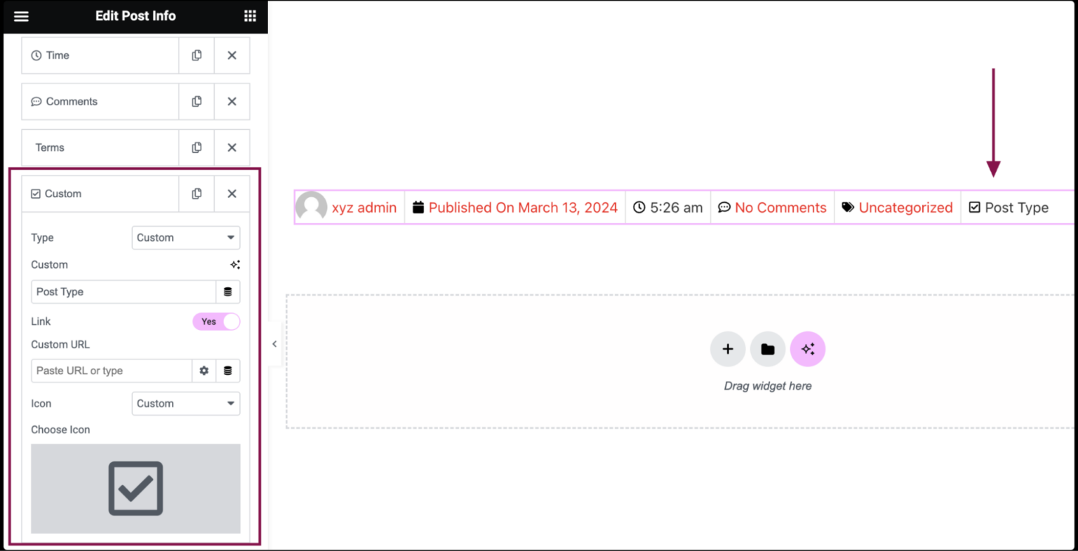 Post Info widget | Elementor
