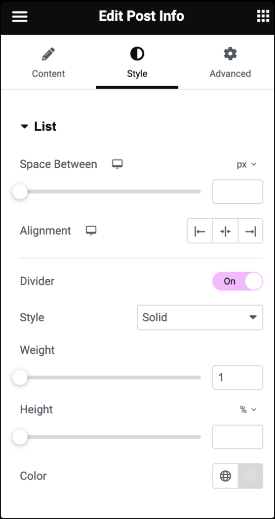 Post Info widget | Elementor