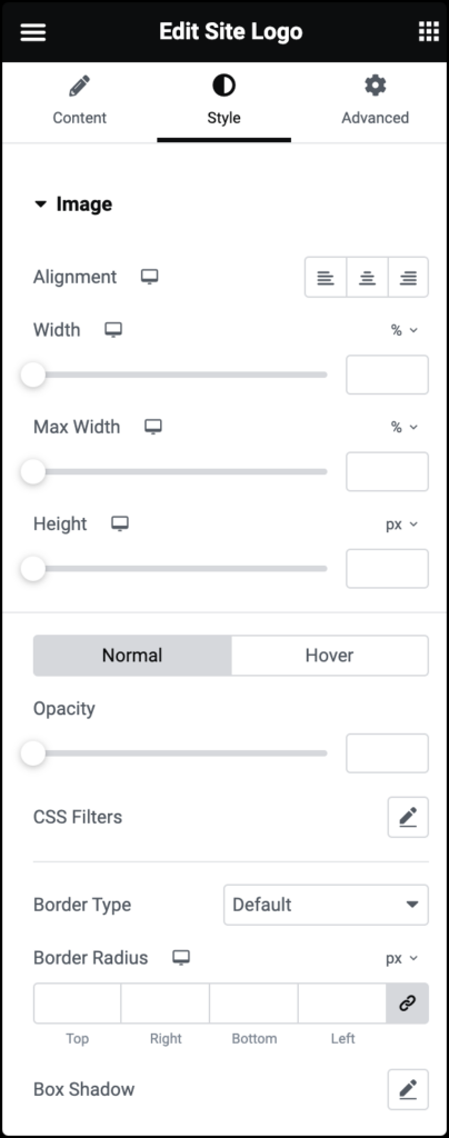 Site Logo widget | Elementor