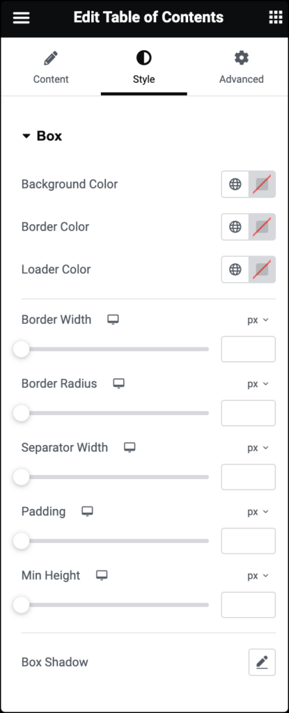 Table of Contents widget | Elementor