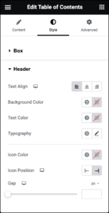 Table of Contents widget | Elementor