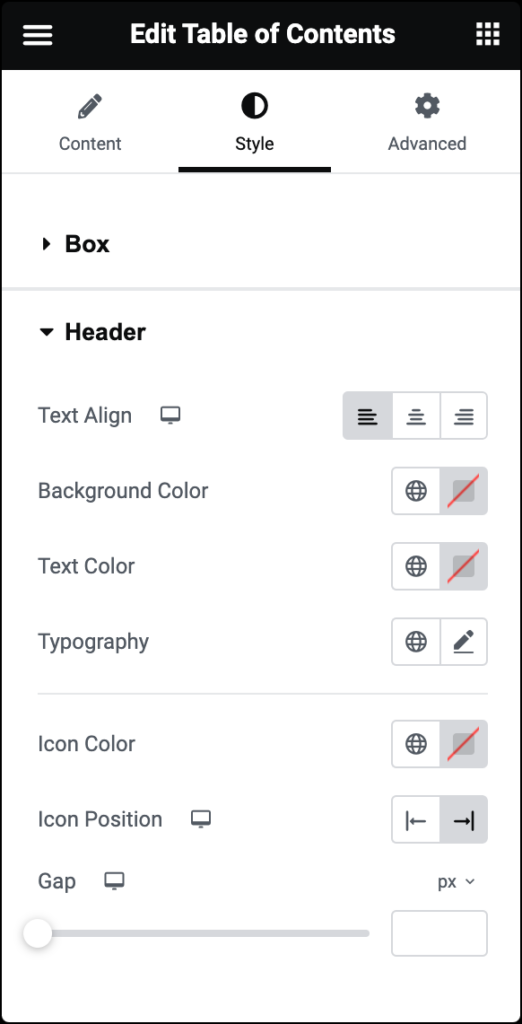 Table of Contents widget | Elementor