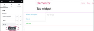 How to Use the Tabs Widget | Elementor