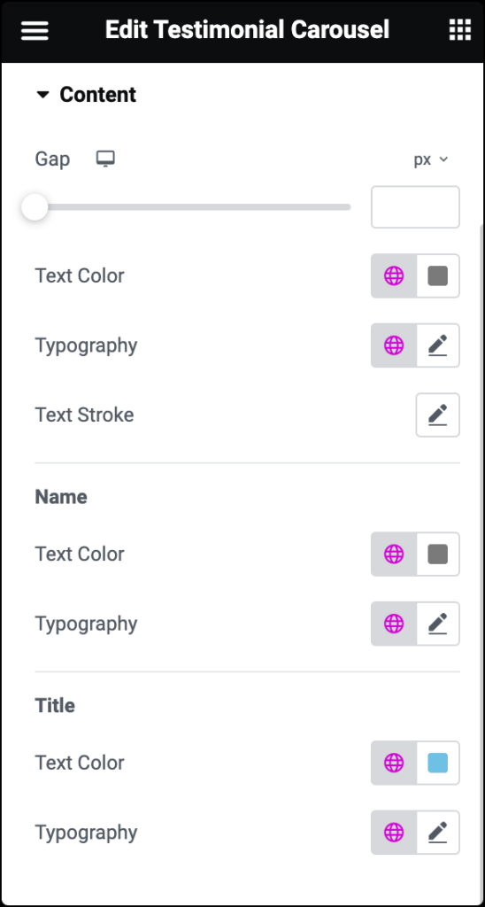 Testimonial Carousel widget | Elementor